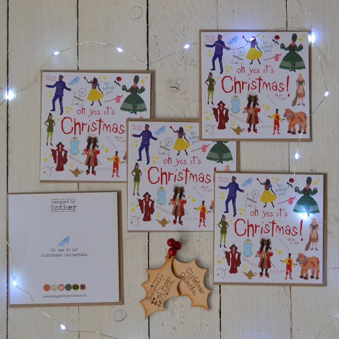 Christmas Panto Cards - Etsy