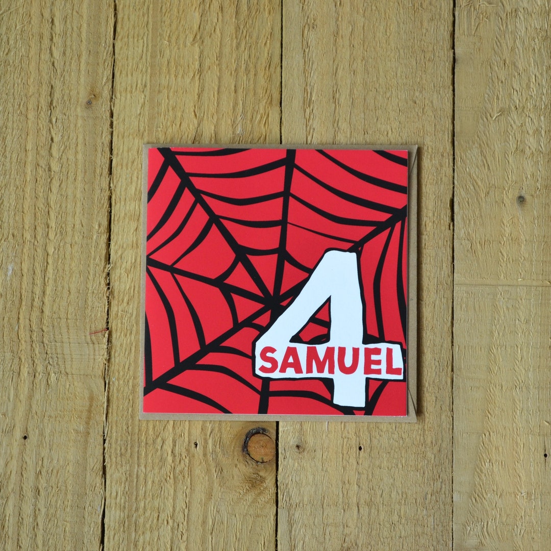 Spiderman Card - Etsy