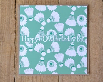 Card for Badminton Player Racket and Shuttlecock Birthday Card A2 ...
