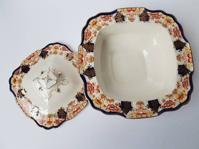 Lidded Serving Dish by Myott Son & Co Derbytone 7808 - Etsy