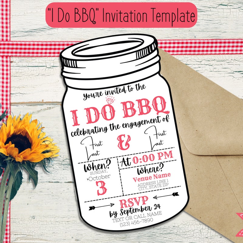 Mason Jar Invitation - Etsy