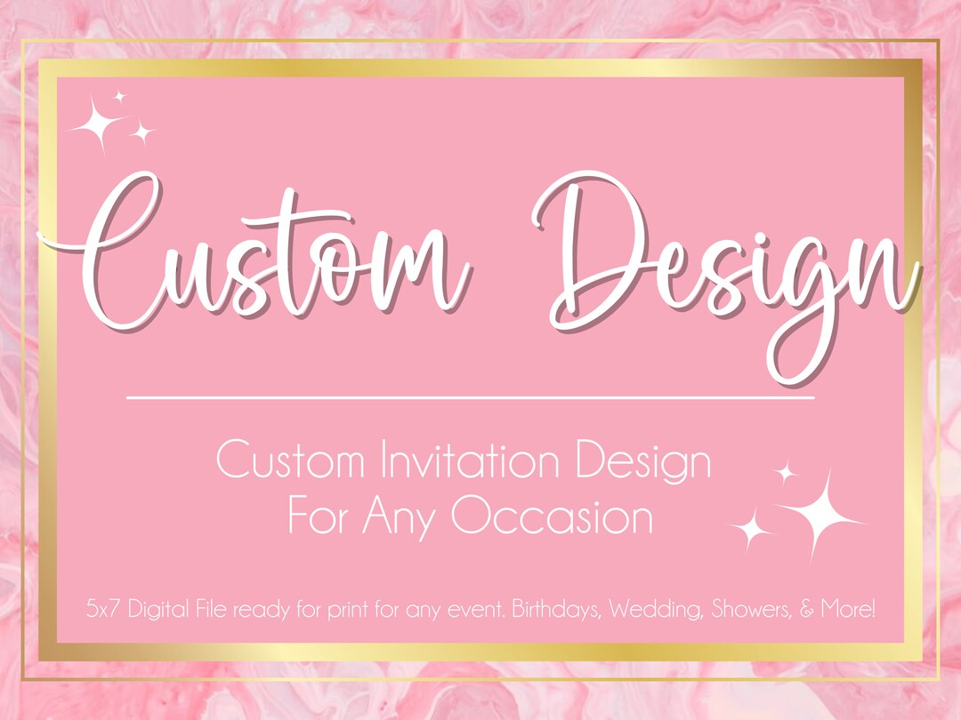 Custom Digital Invitation | Custom Digital Design | Custom Digital File ...