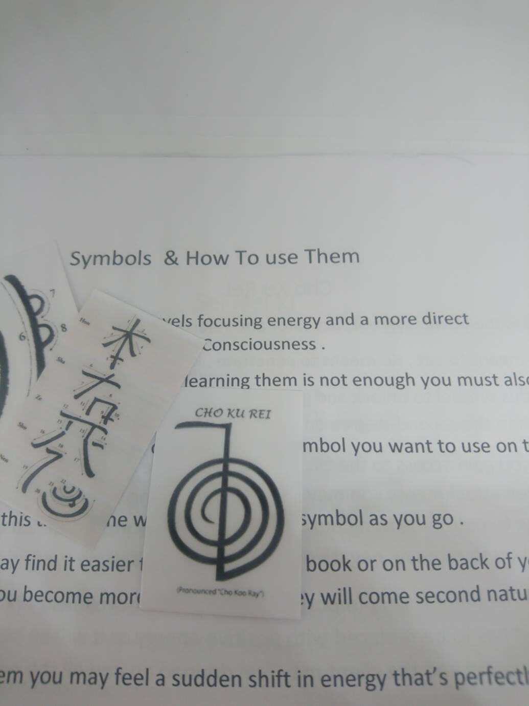 Reiki Symbols and Information All Three Symbols Including | Etsy