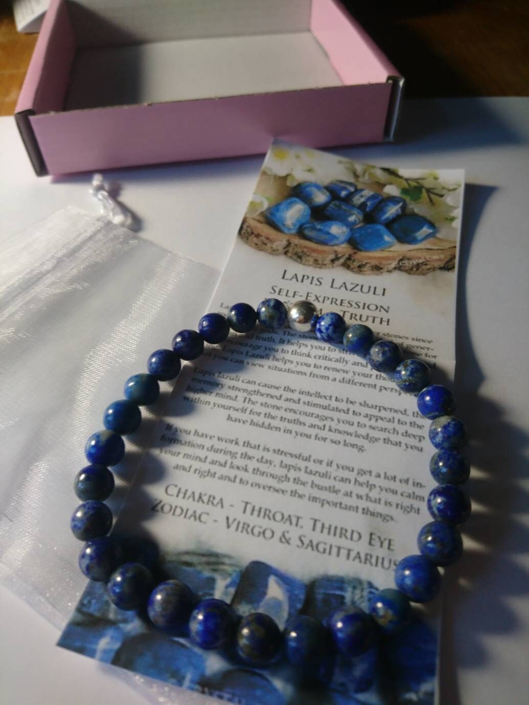 Reiki Infused 8mm Lapis Lazuli Gemstone Elasticated Bracelet - Etsy UK