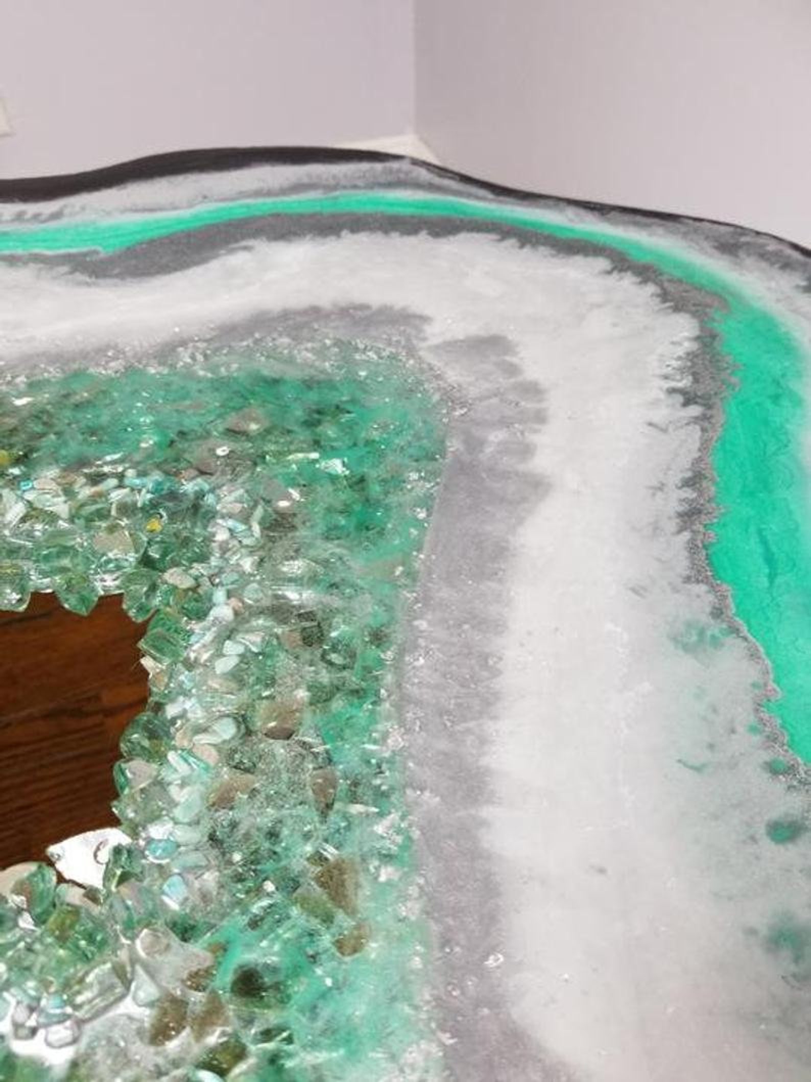 Geode Table Custom Made Art Slice Resin Epoxy Living Room - Etsy