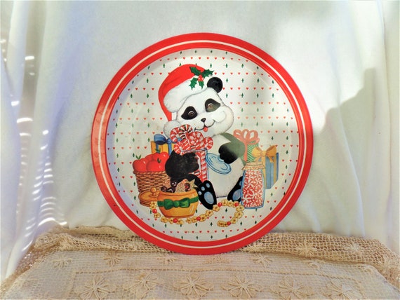 Large Vintage Christmas Tray Home & Living Home Décor etna.com.pe