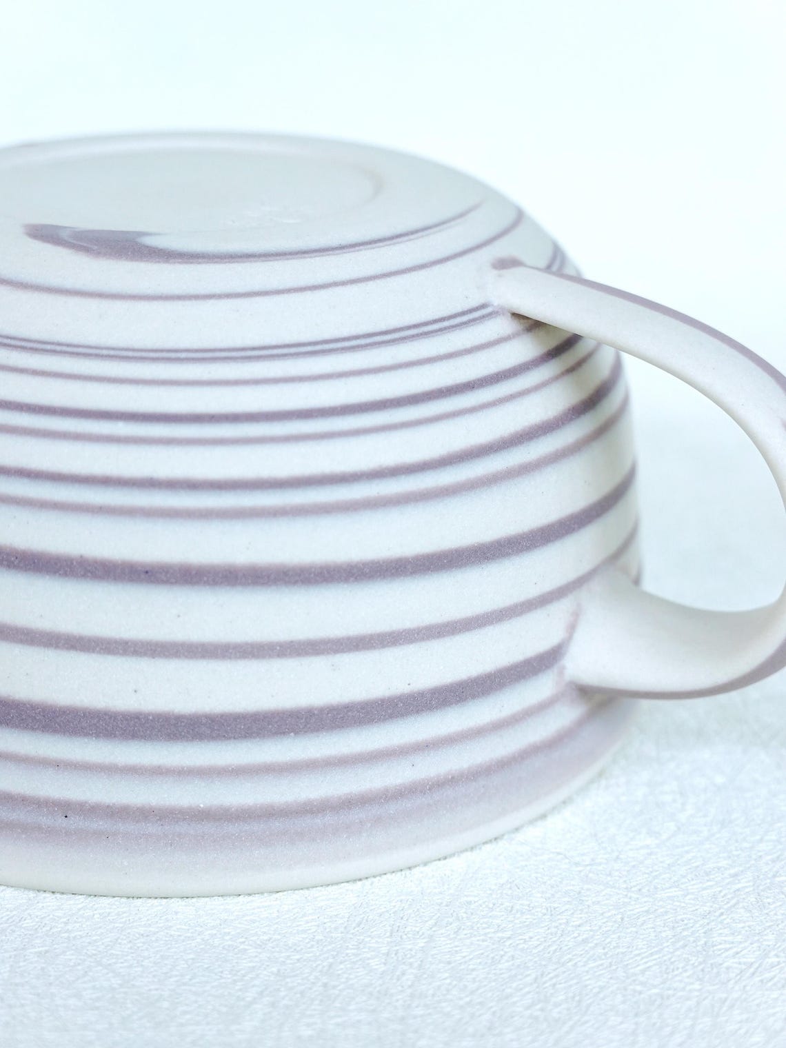 Handmade Marbled Porcelain Low-profile Wide Mug: 12 Oz Minimalist ...