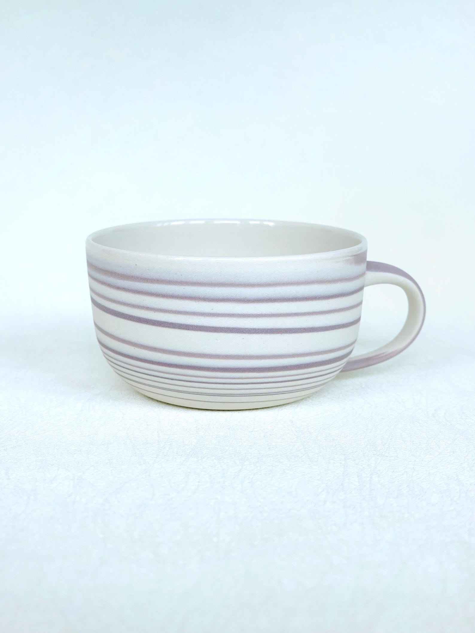 Handmade Marbled Porcelain Low-profile Wide Mug: 12 Oz Minimalist ...