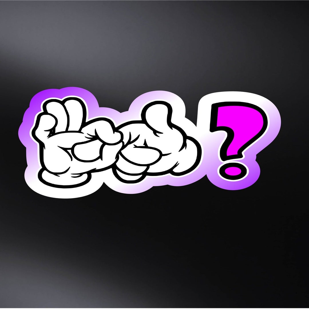 Are You Down Cartoon Hands With Funny Intent Decal / Sticker - Etsy