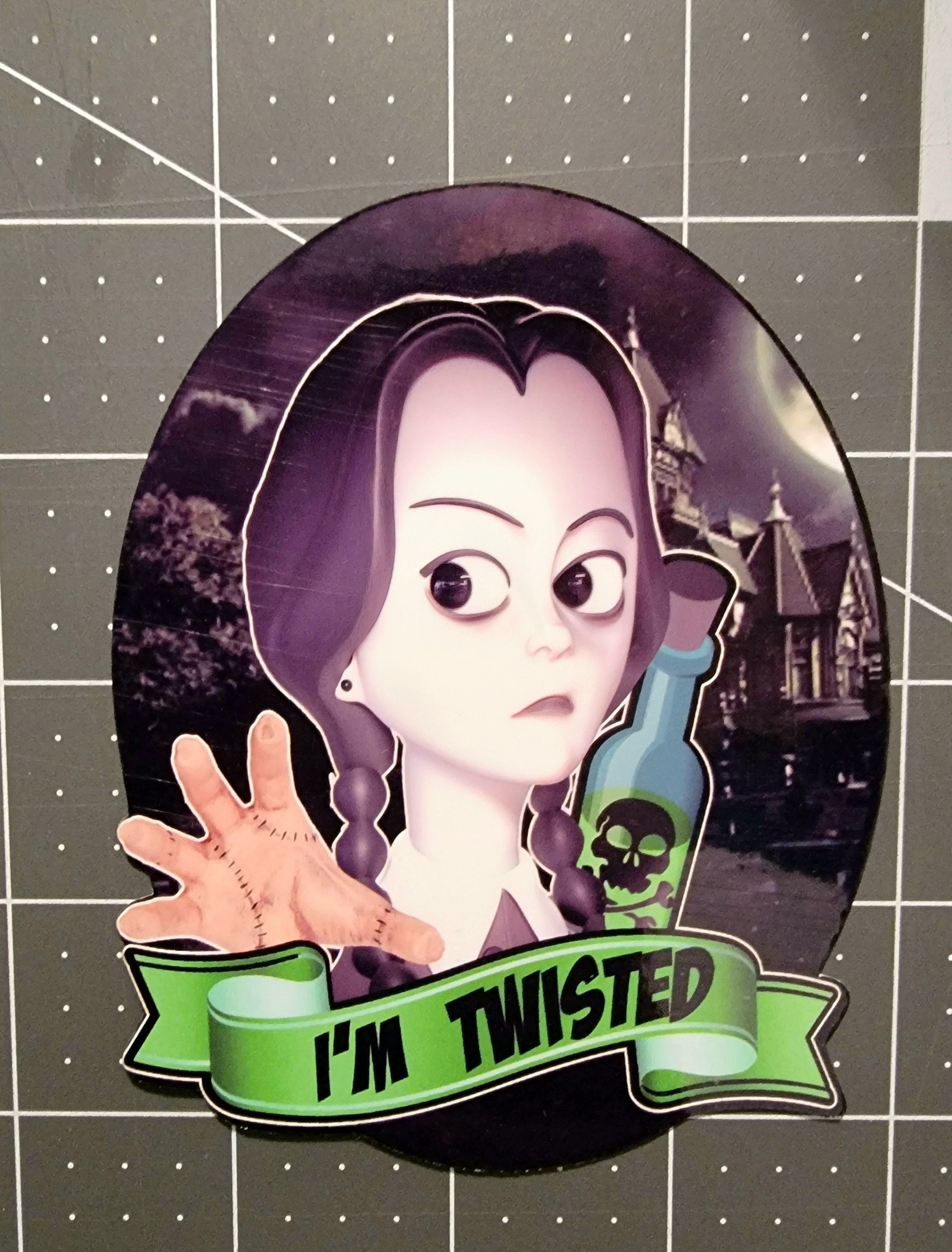 Wednesday Addams I'm Twisted Decal / Sticker - Etsy