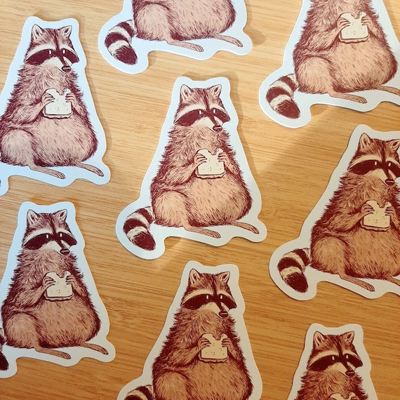 Trash Panda Sticker Cute Raccoon Sticker Trash Panda Gifts | Etsy