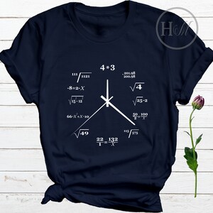 Math T Shirt | Math Clock | Math Lovers Gift | Math Nerd Shirts - Etsy