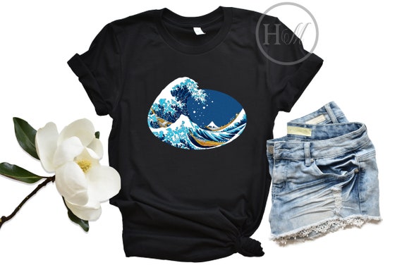 The Great Wave Shirt/tshirt Kanagawa Wave Japanese Shirt | Etsy