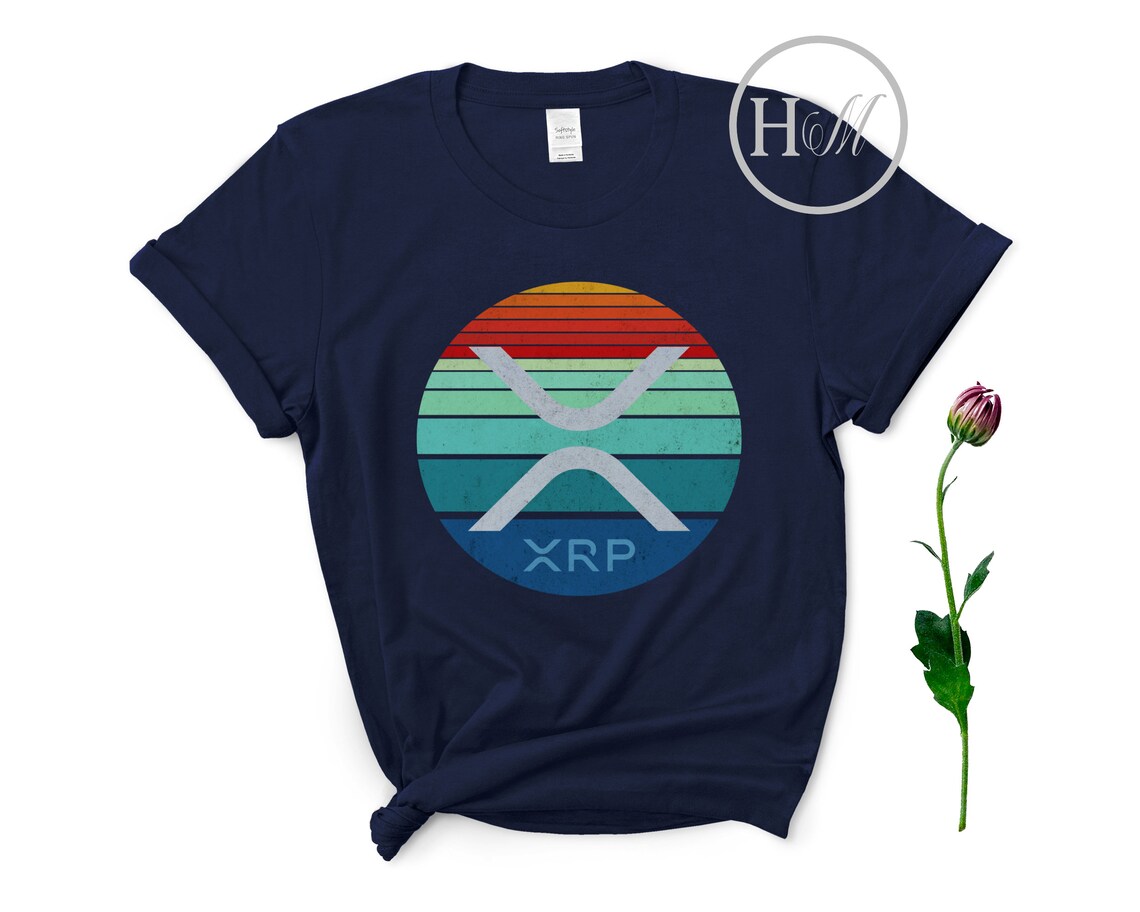 XRP Crypto Shirt Retro Sunset XRP Tshirt Defi Shirt Crytocurrency Gifts ...