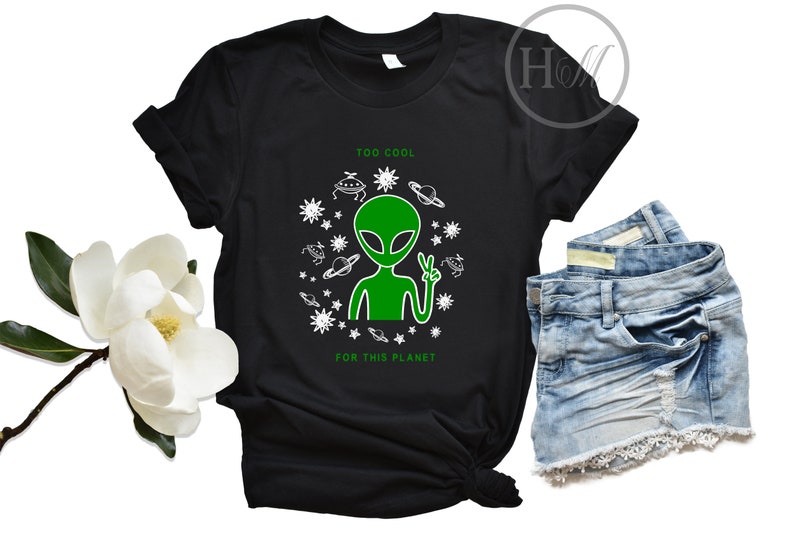 Grey Alien Shirt/t Shirt/tee, Alien Clothes, Alien Head ...