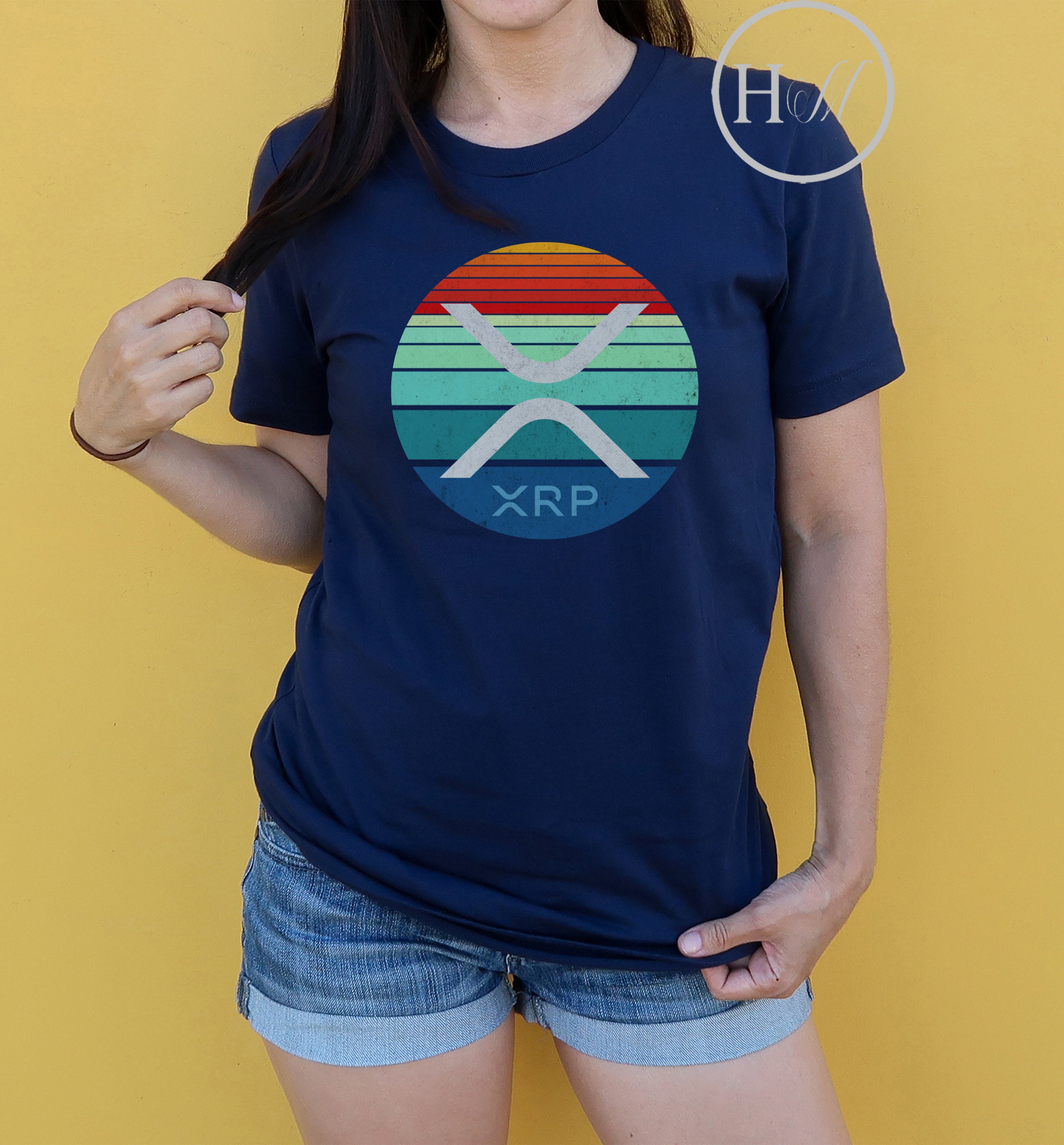 XRP Crypto Shirt Retro Sunset XRP Tshirt Defi Shirt Crytocurrency Gifts ...