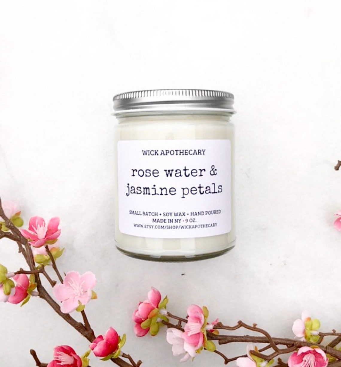 Rose Water and Jasmine Petals Soy Candle Mothers Day Gift - Etsy