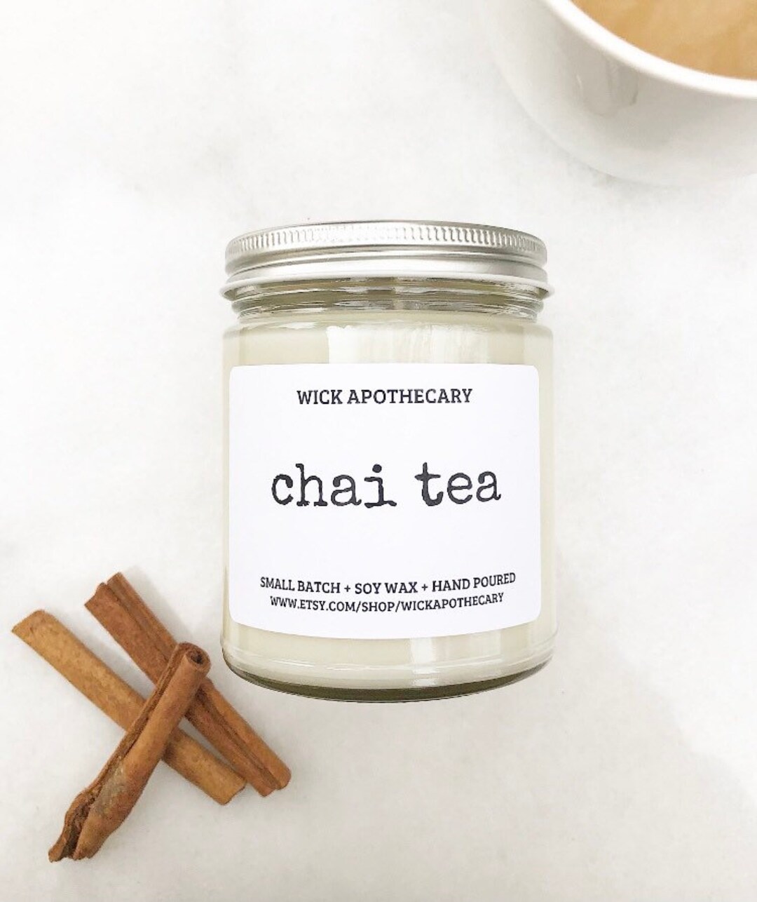 Chai Tea Candle, Soy Candle, Hygge, Black Tea Cinnamon, Spice Candle ...