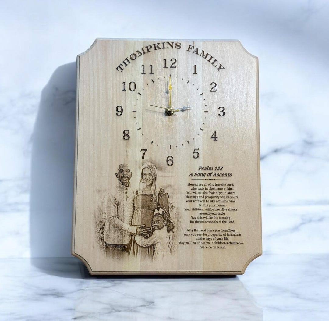 Custom Wood Clocks/ Wood Plaque/ Engraved Clock/ - Etsy