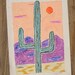Prickly Pete / Cactus Oil Pastel / Original Art / Wall Art - Etsy