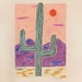 Prickly Pete / Cactus Oil Pastel / Original Art / Wall Art - Etsy