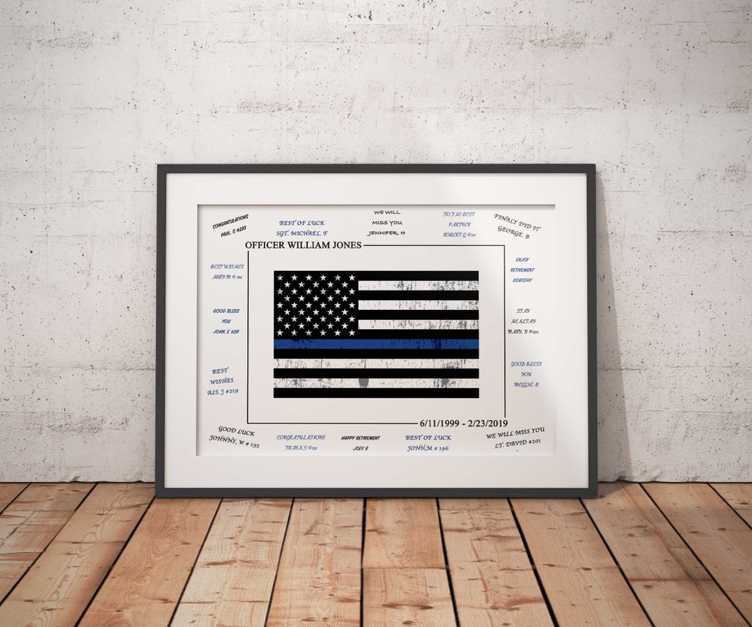 Retirement Plaque/ Farewell Gift/ Police Officer/ Law Enforcement ...