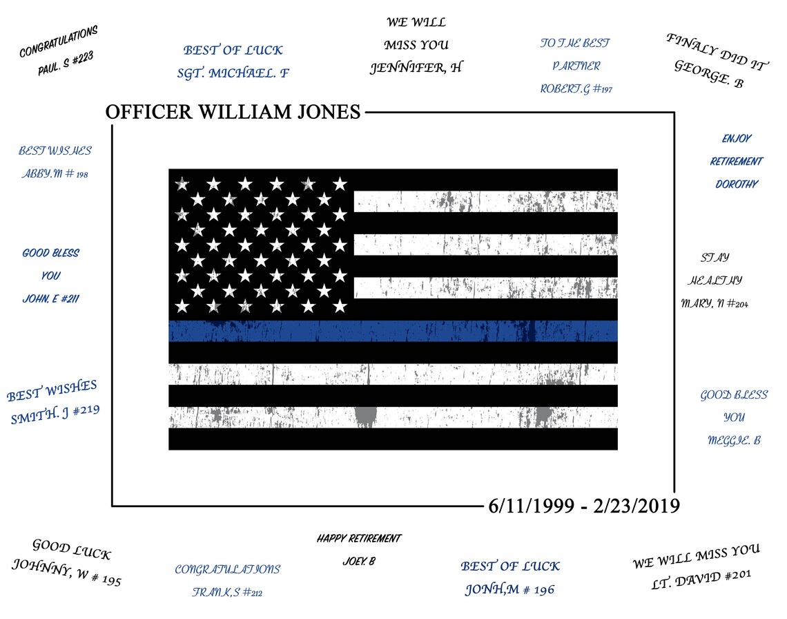 Retirement Plaque/ Farewell Gift/ Police Officer/ Law Enforcement ...