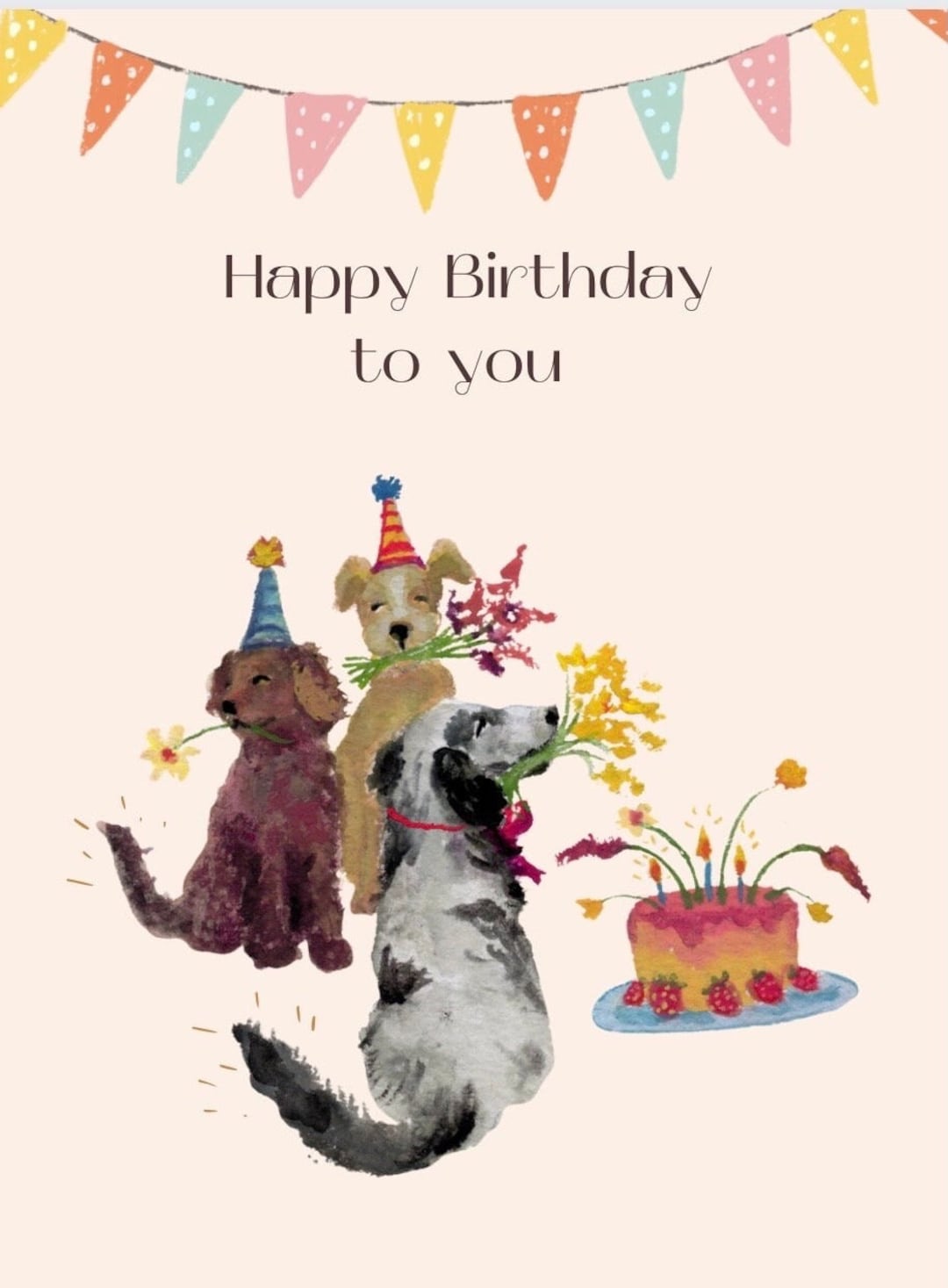 Happy Birthday, Dog Greeting Card - Etsy