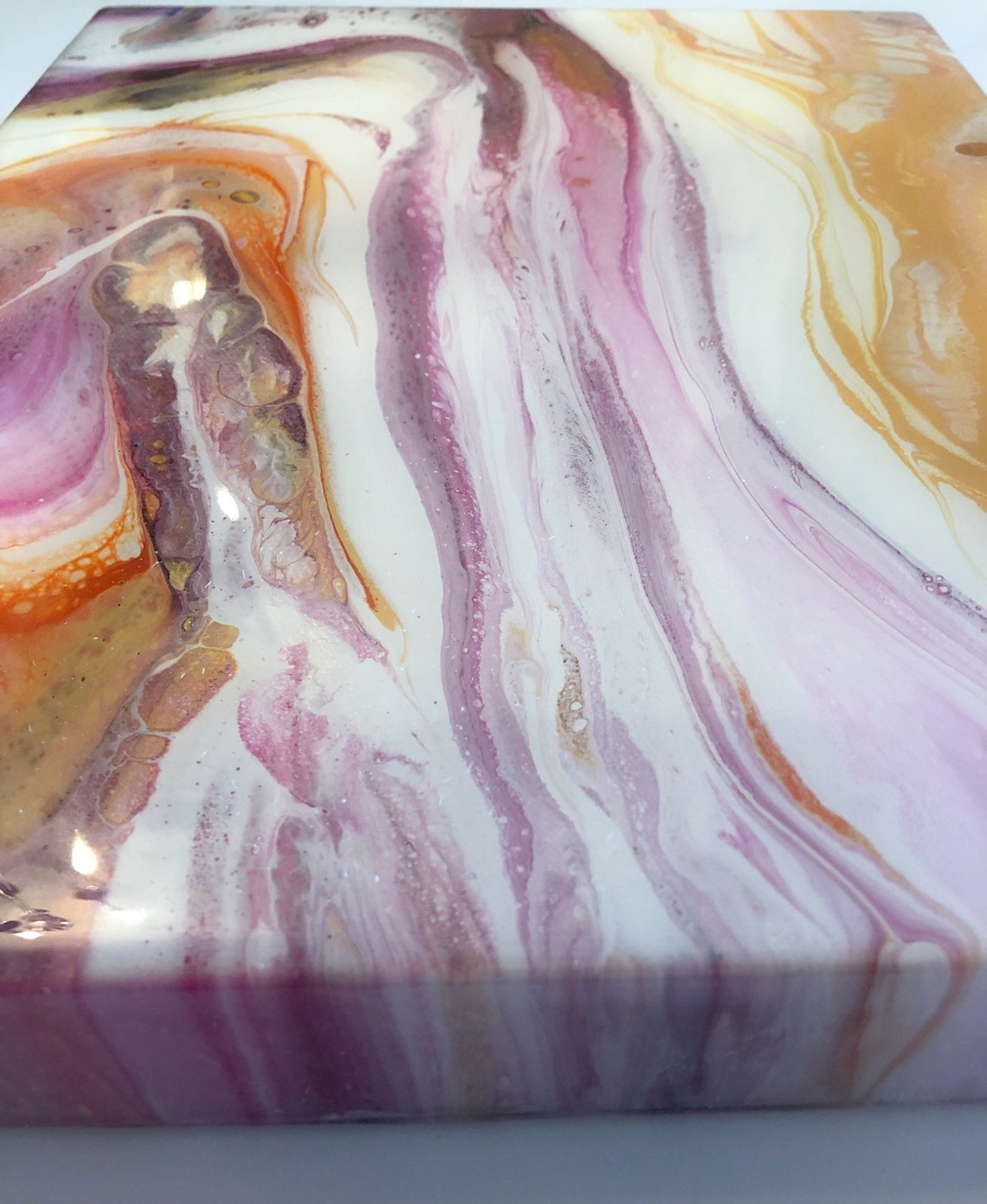 Sunset Wave 11x14 Acrylic Resin Painting - Etsy