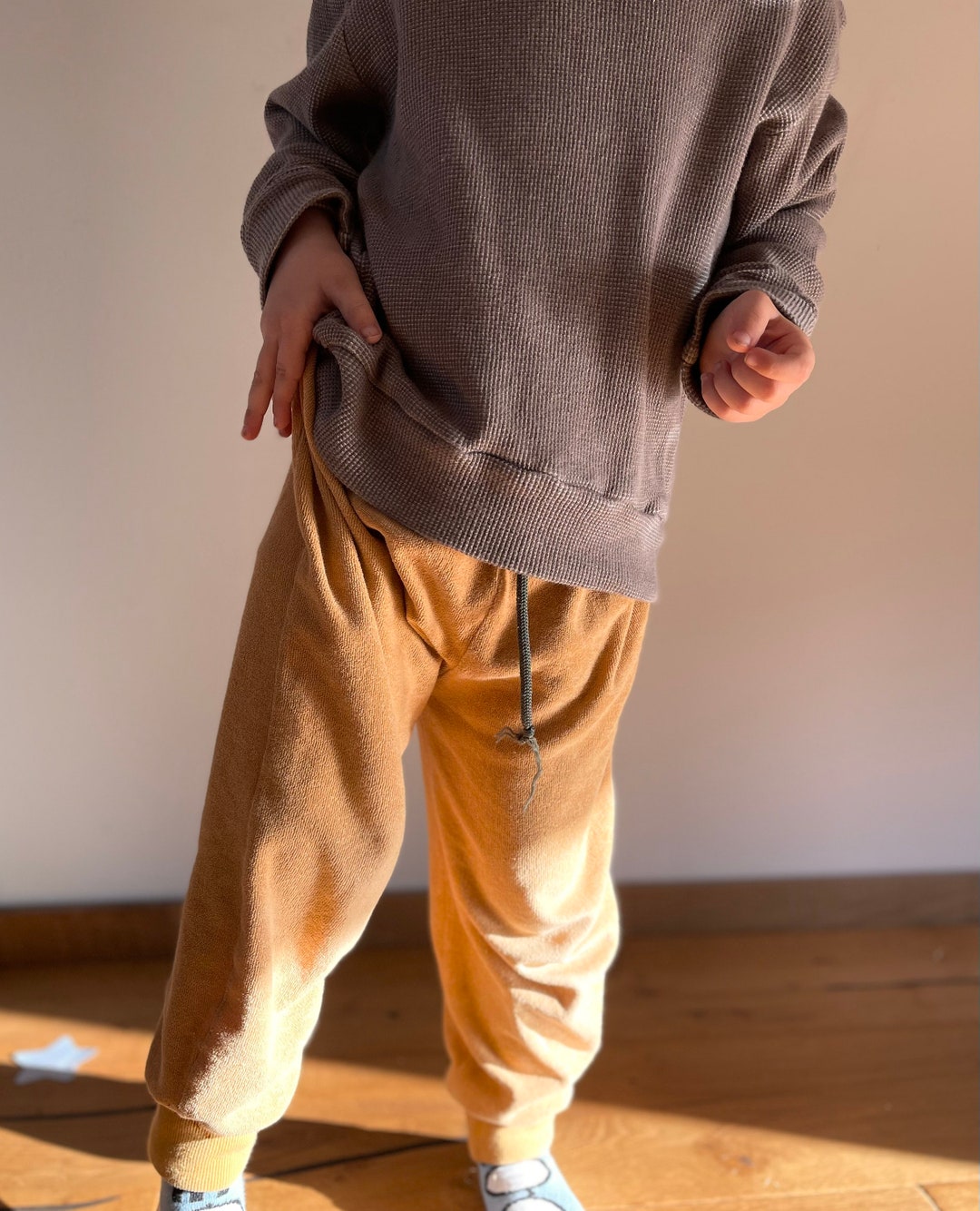 Pants Jogging Pants Terry Cloth Sand - Etsy