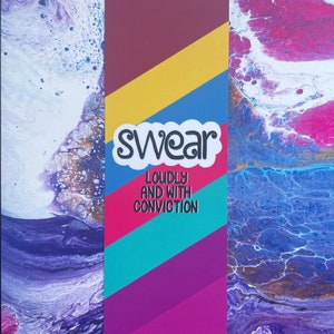 Swear Loudly And With Conviction Bookmark Book Lover Stocking Filler ...