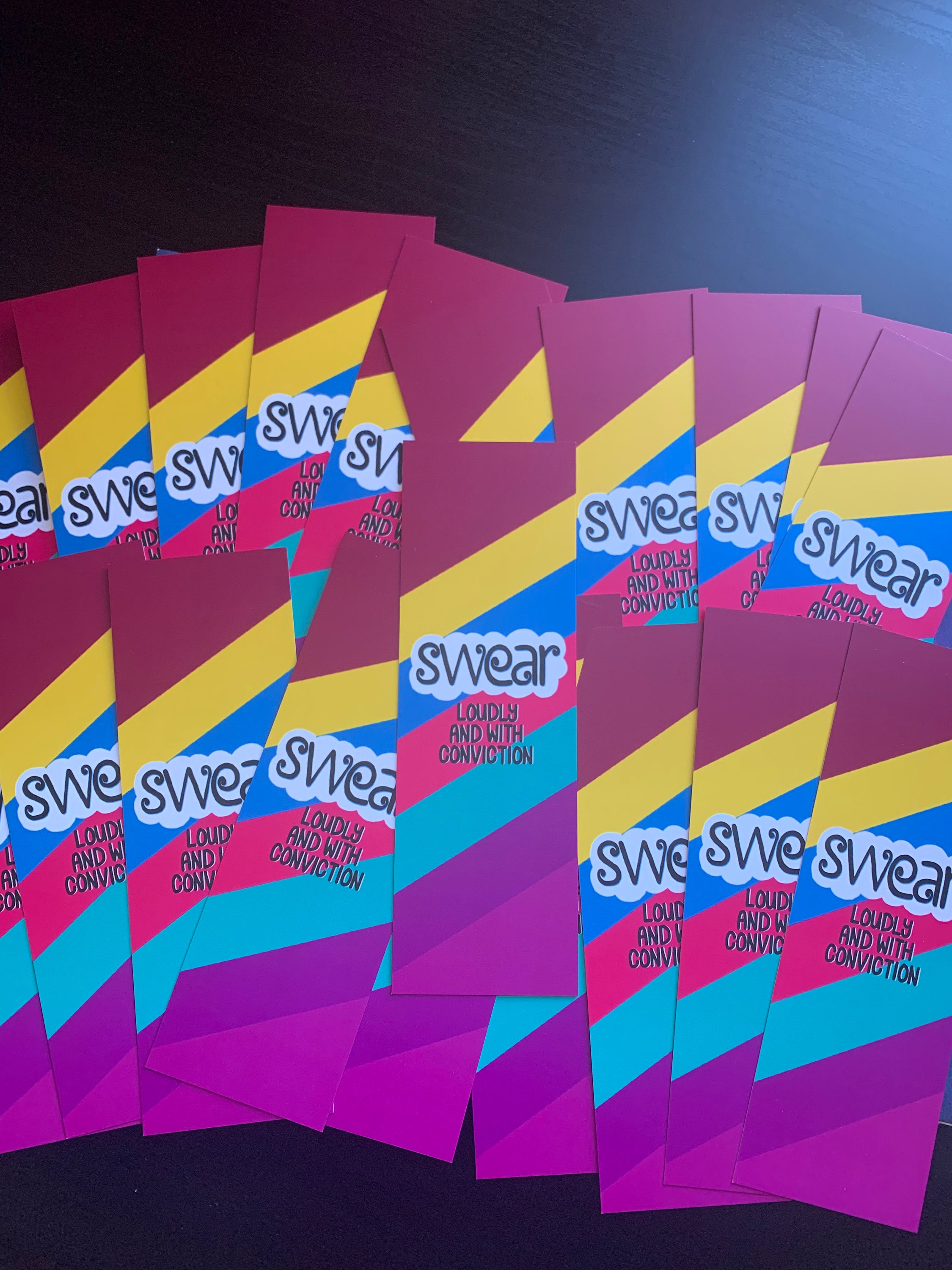 Swear Loudly And With Conviction Bookmark | Etsy