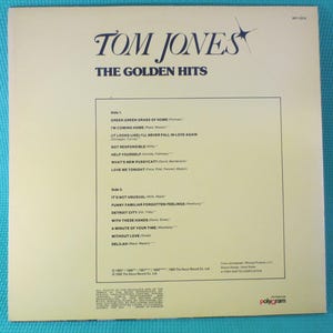 Vintage Records, TOM JONES, the GOLDEN Hits, Tom Jones Records, Tom ...