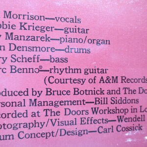 The DOORS, L A WOMAN, the DOORS Album, the Doors Record, the Doors Lp ...