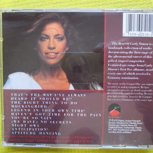 Vintage Cds, CARLY SIMON, BEST of Cd, Carly Simon Cd, Carly Simon Lp ...