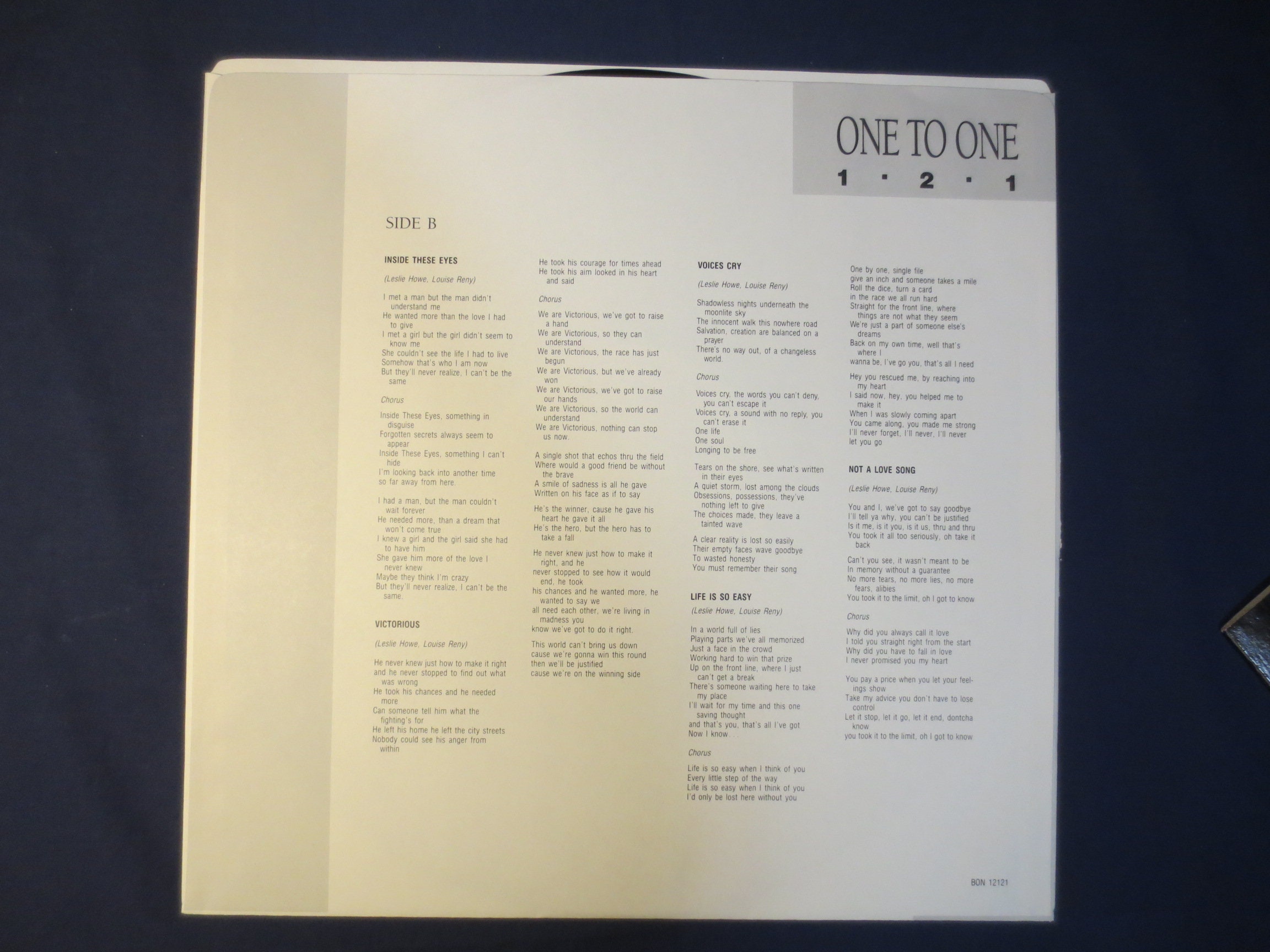 Vintage Records ONE to ONE Record AUTOGRAPHED Record 121 - Etsy