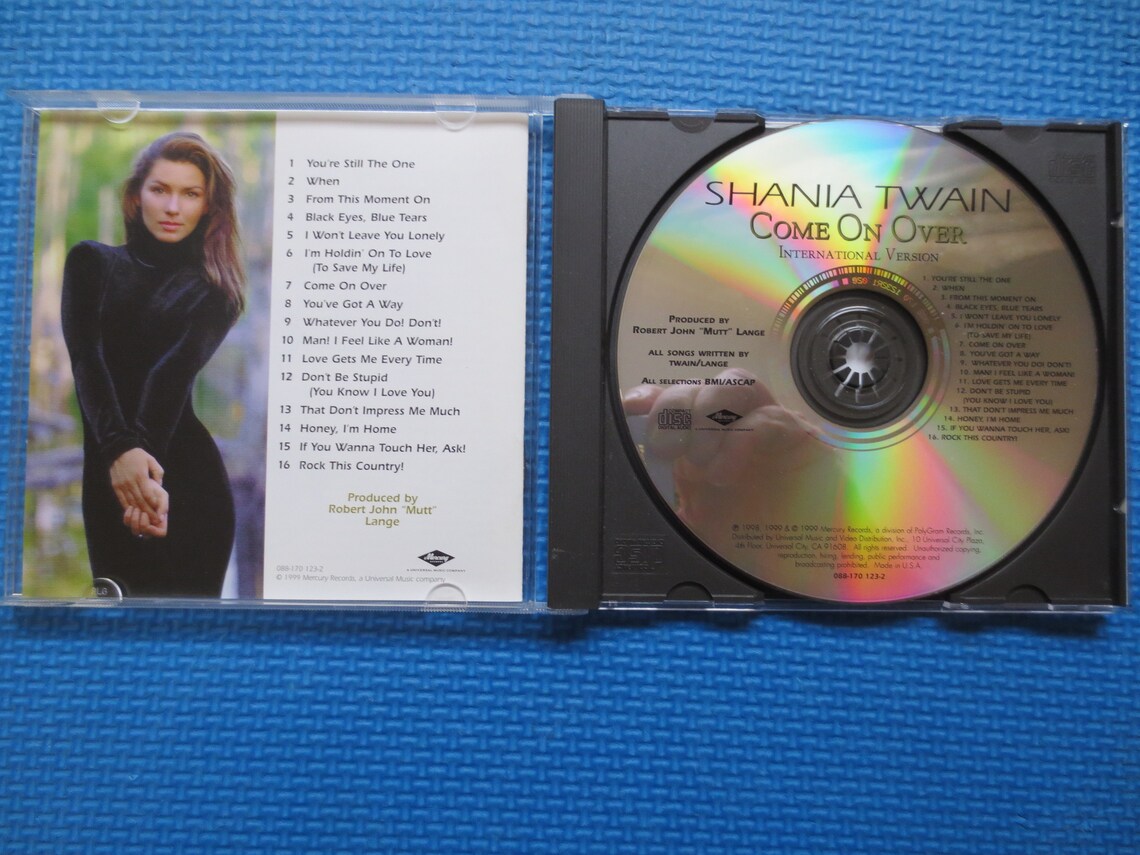 Vintage Shania Twain 'come on Over' CD - International Version - Etsy