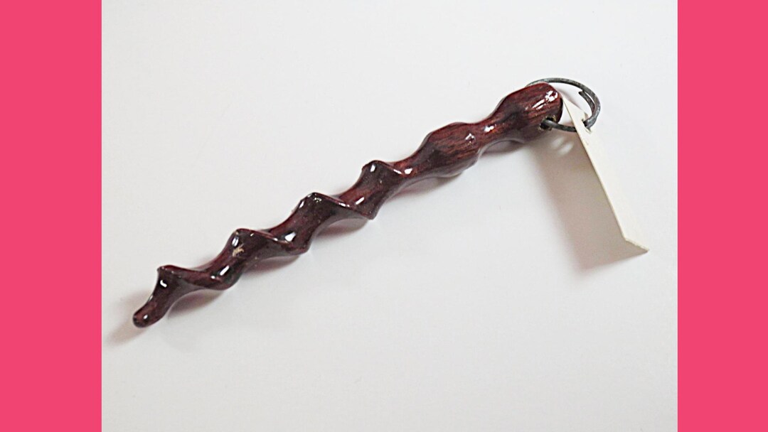 MAGIC WAND, KEYCHAIN, Wood Magic Wand, Spiral Magic Wand, Witches Wand ...