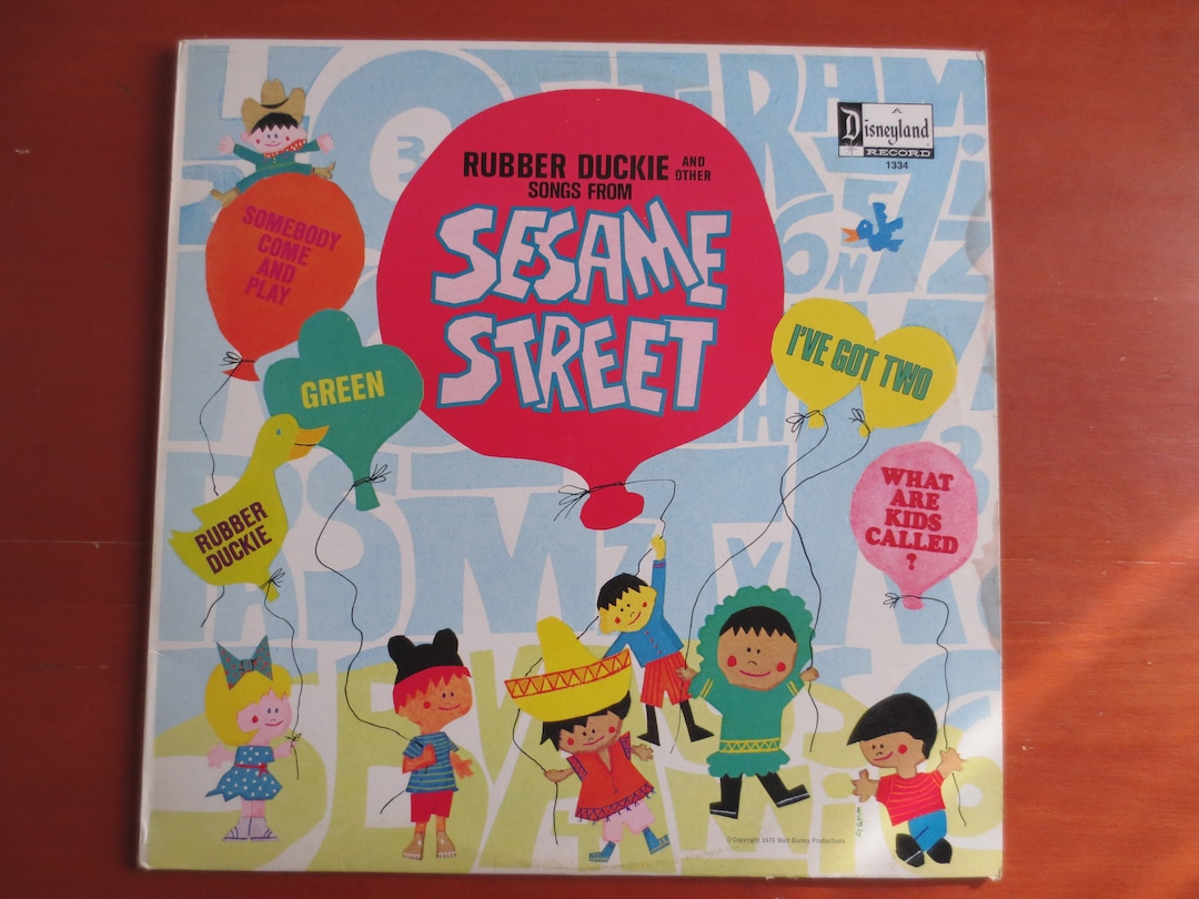 RUBBER DUCKIE, Sesame Street Record, DISNEYLAND Records, Disney Records ...