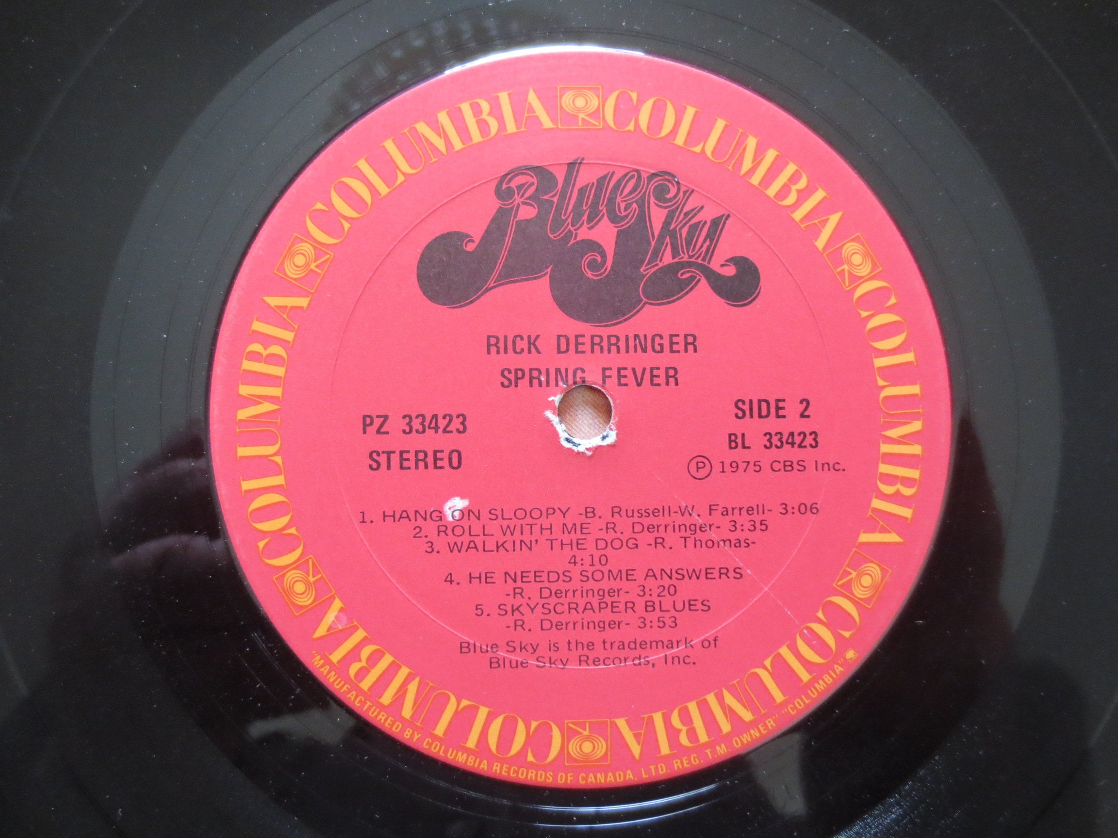 Vintage Records RICK DERRINGER SPRING Fever Rock Records | Etsy