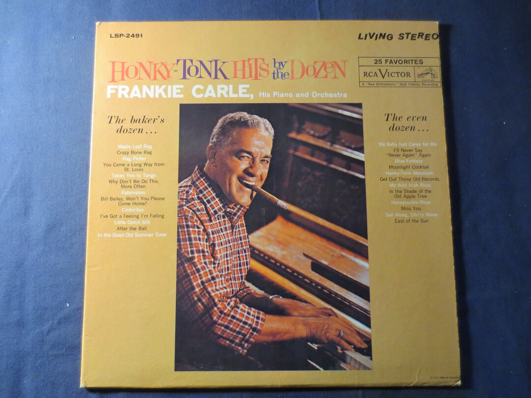 FRANKIE CARLE, HONKY Tonk Hits by the Dozen, Ragtime Records, Honky Tonk Records, Ragtime Album ...