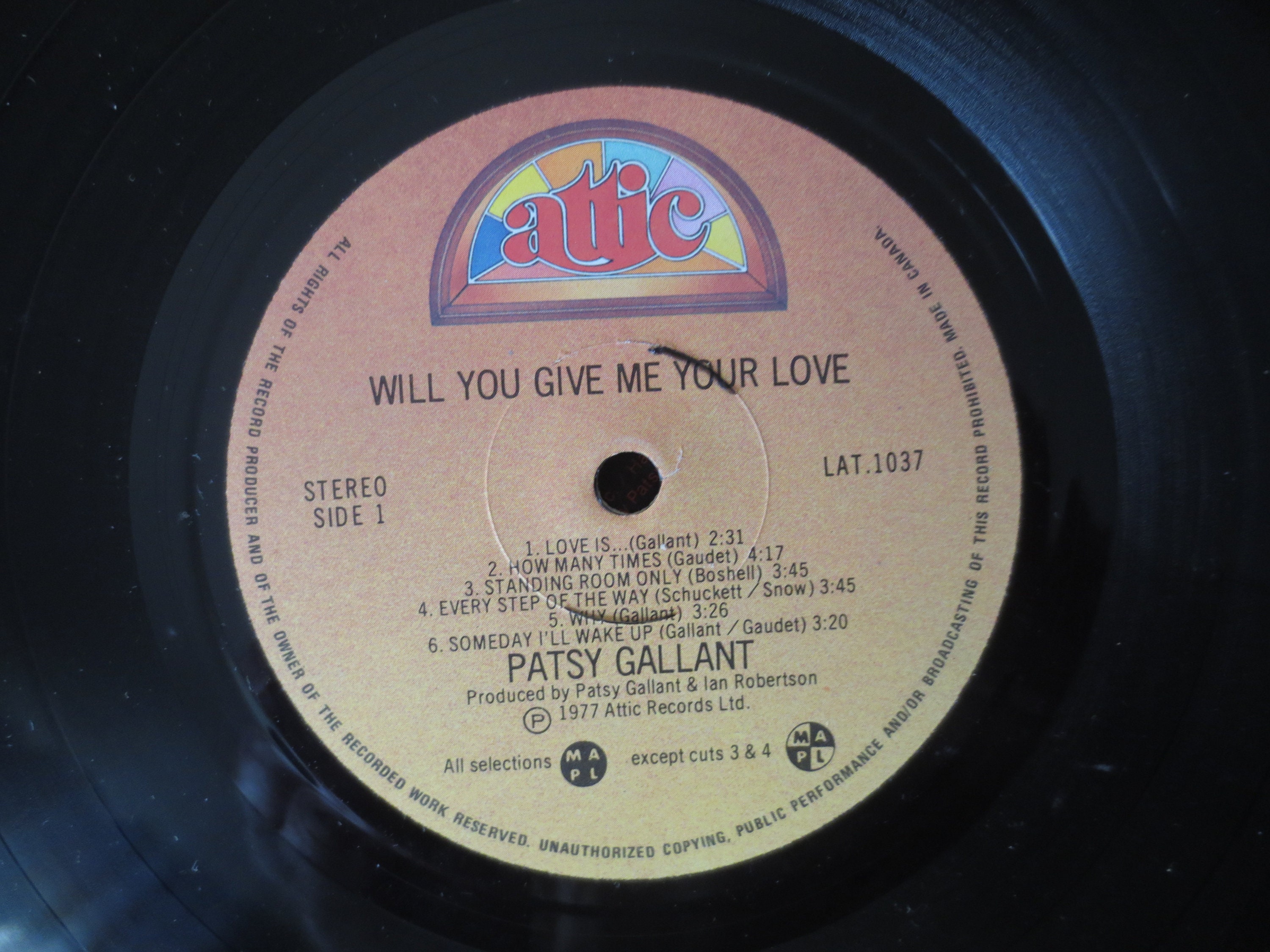 Vintage Record PATSY GALLANT Album Will You Give Me Your | Etsy