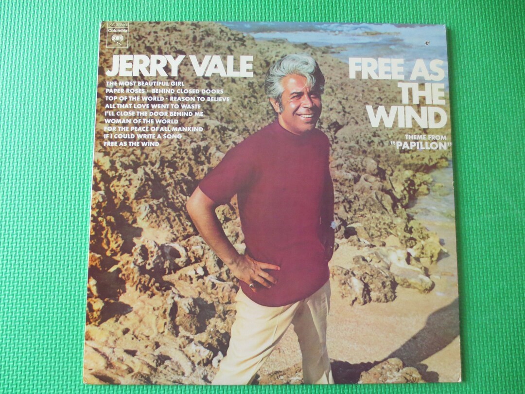 JERRY VALE, Free as the Wind, Vintage Album, 1974 Record, Vinyl Lp - Etsy