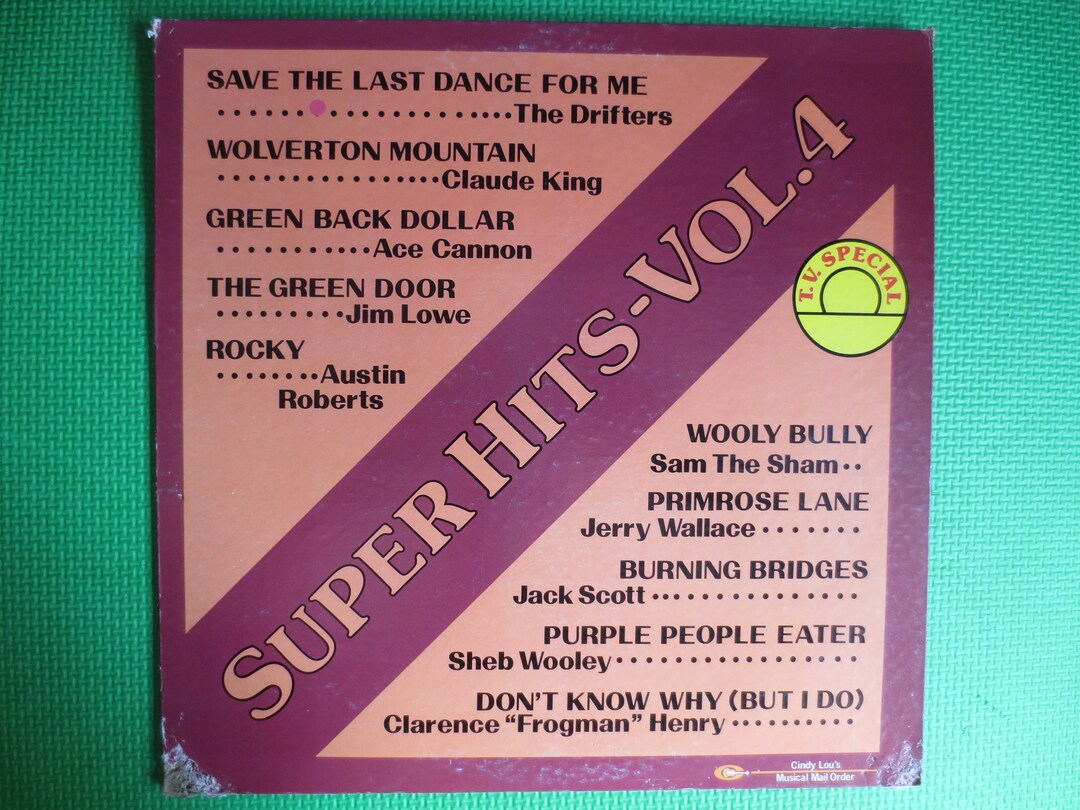The SUPER Hits, Vol 4, ACE Cannon Records, Austin Roberts Record, Jack ...