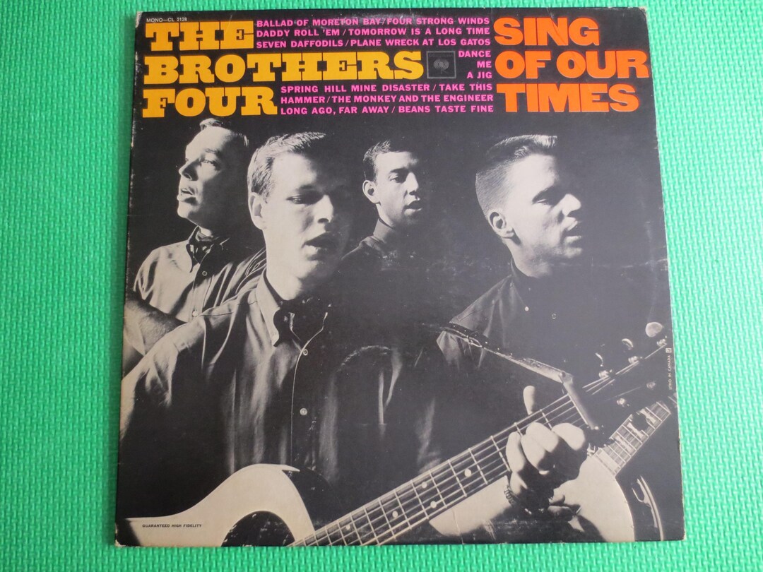 The Brothers Four - Sing of Our Times Vinyl LP - 1964 Vintage Record - Etsy