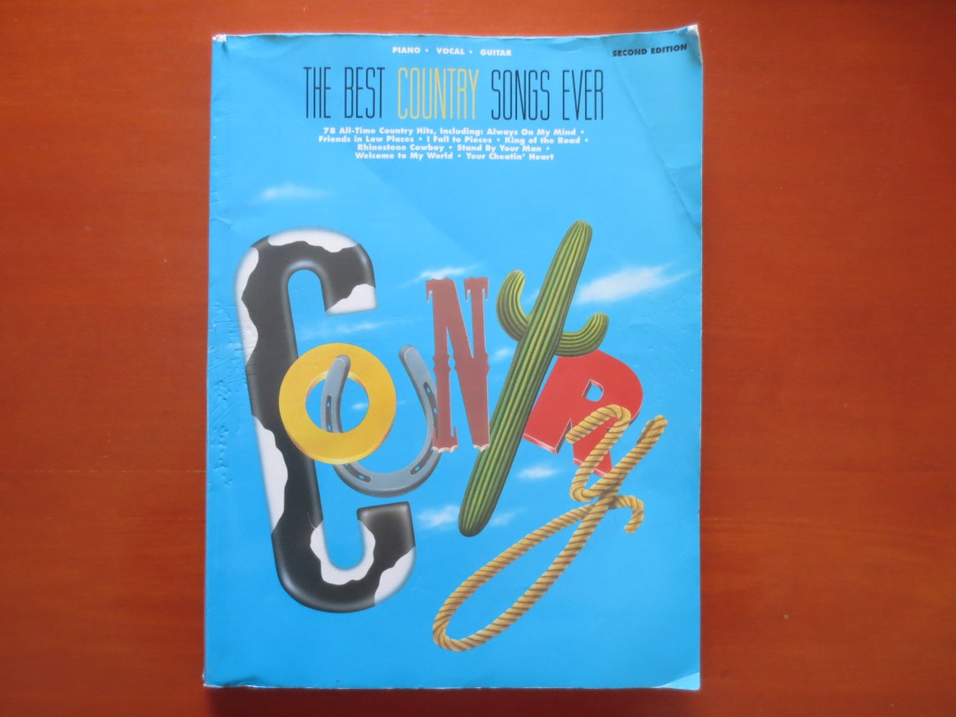Vintage Books, COUNTRY Songs, SHEET MUSIC, Music Book, Country Books ...