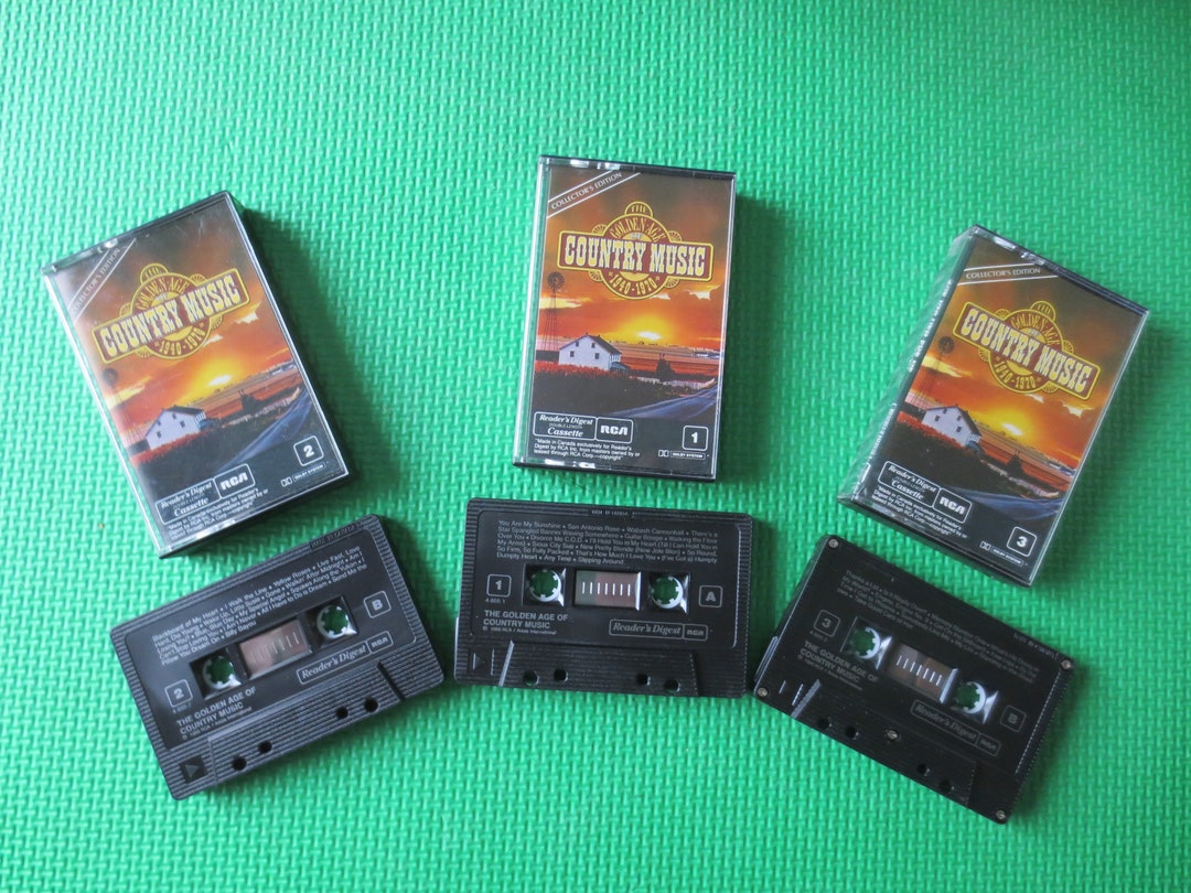 COUNTRY MUSIC, 1988 Cassette Tapes, Readers Digest, 3 Tape Set, Vintage ...