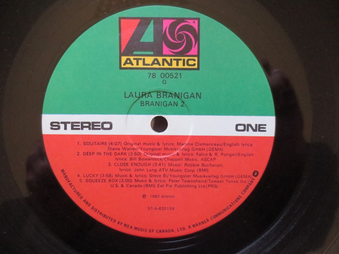 Vintage Records LAURA BRANIGAN Album BRANIGAN 2 Album Laura - Etsy