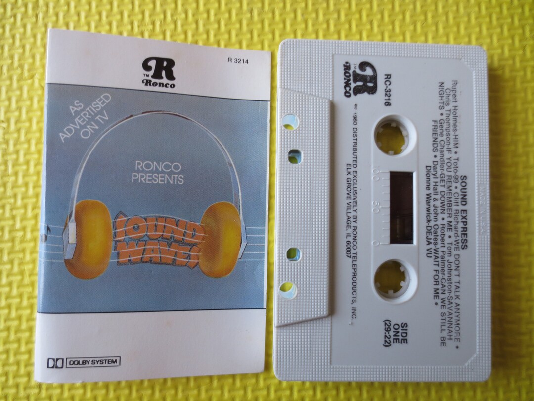 SOUND WAVES, RONCO Records, Rock and Roll, 1980 Cassette Tape, Vintage ...
