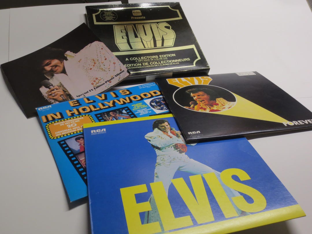 Vintage Elvis Presley Vinyl Record Collection: 1976 Teevee Records ...
